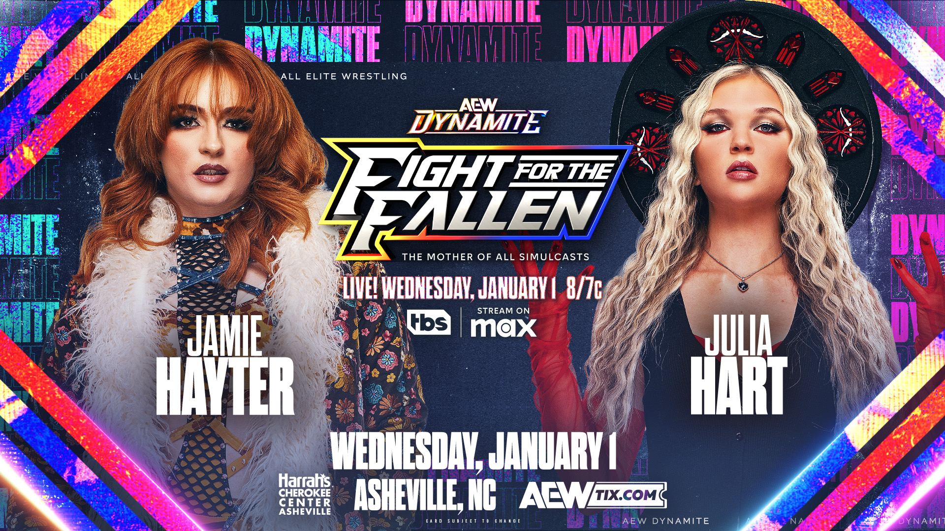 Cartelera AEW Dynamite: Fight for the Fallen 2025 - En Vivo