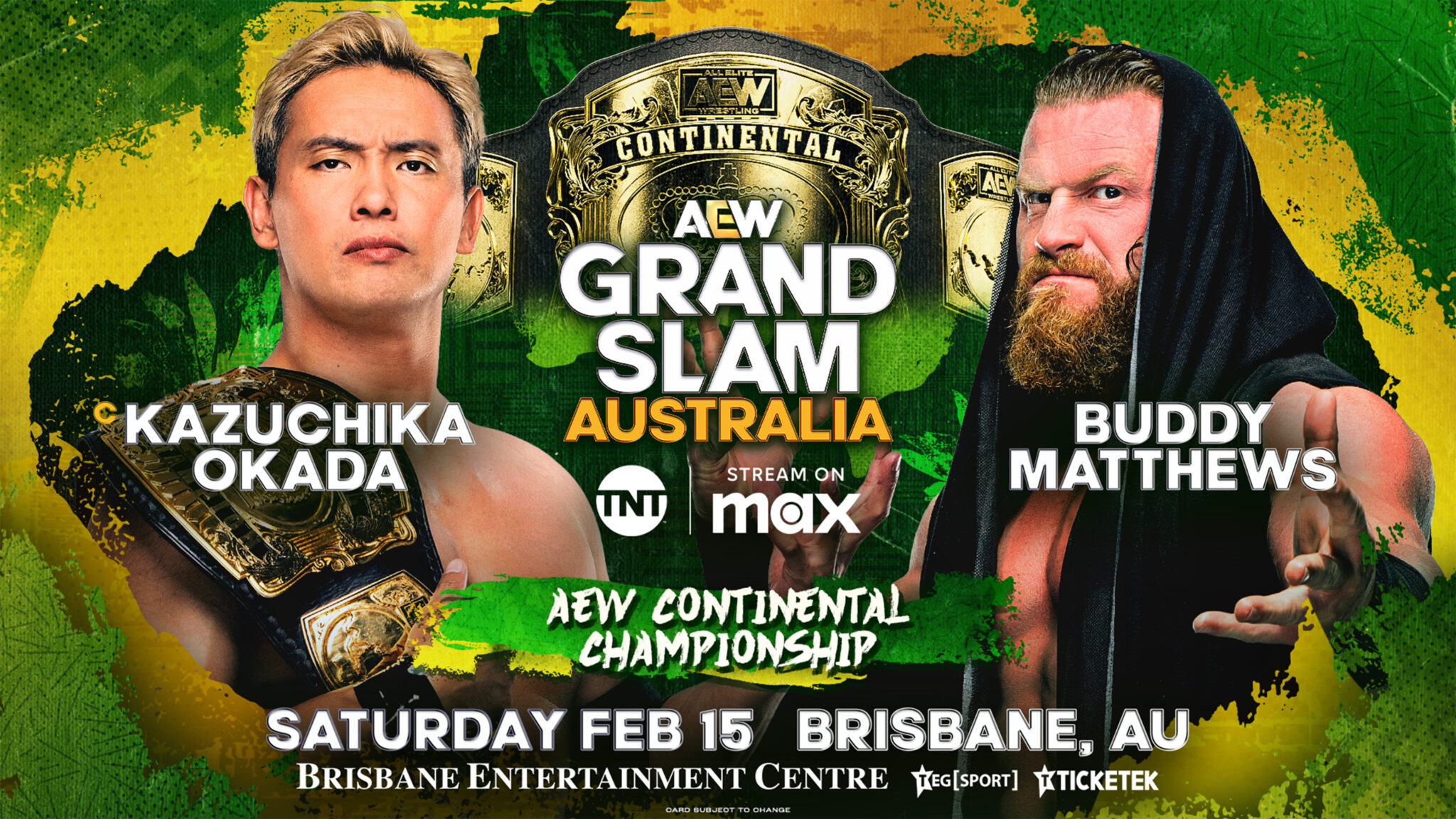 Cartelera AEW Grand Slam 15 de febrero de 2025 En Vivo