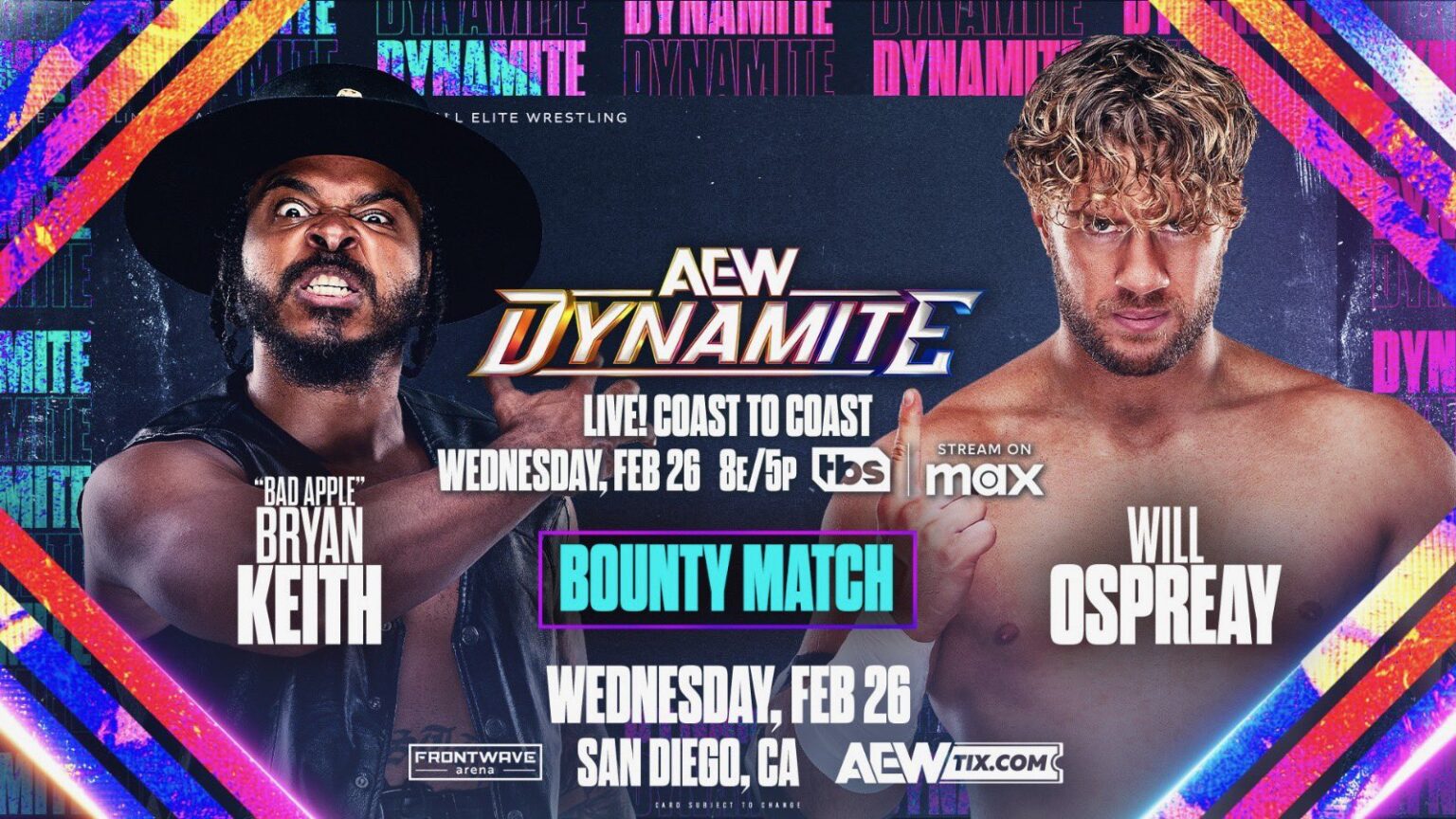 Cartelera AEW Dynamite 26 de febrero 2025 En Vivo