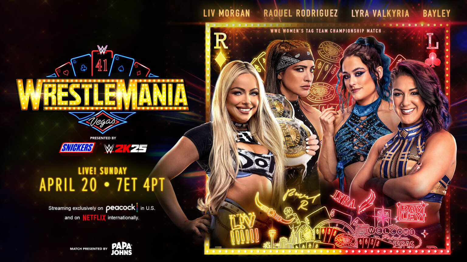 Cartelera WWE WrestleMania 41 - En Vivo